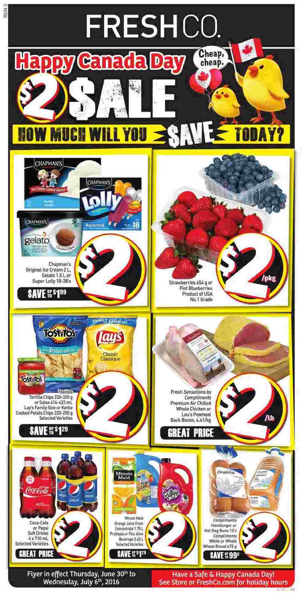 Freshco Flyer $2 Sale June 30 - July 6 2016