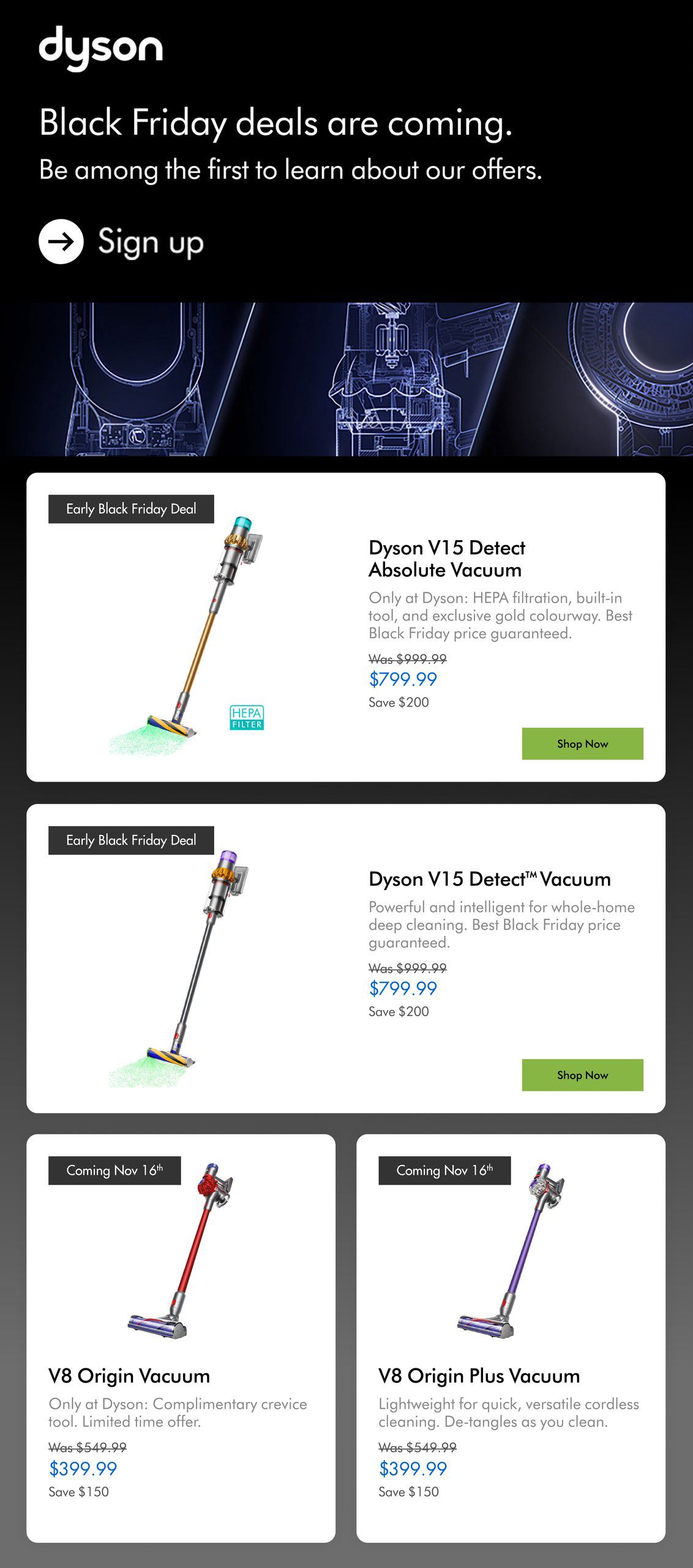 Dyson Canada Flyer Black Friday November 9 - 15 2023