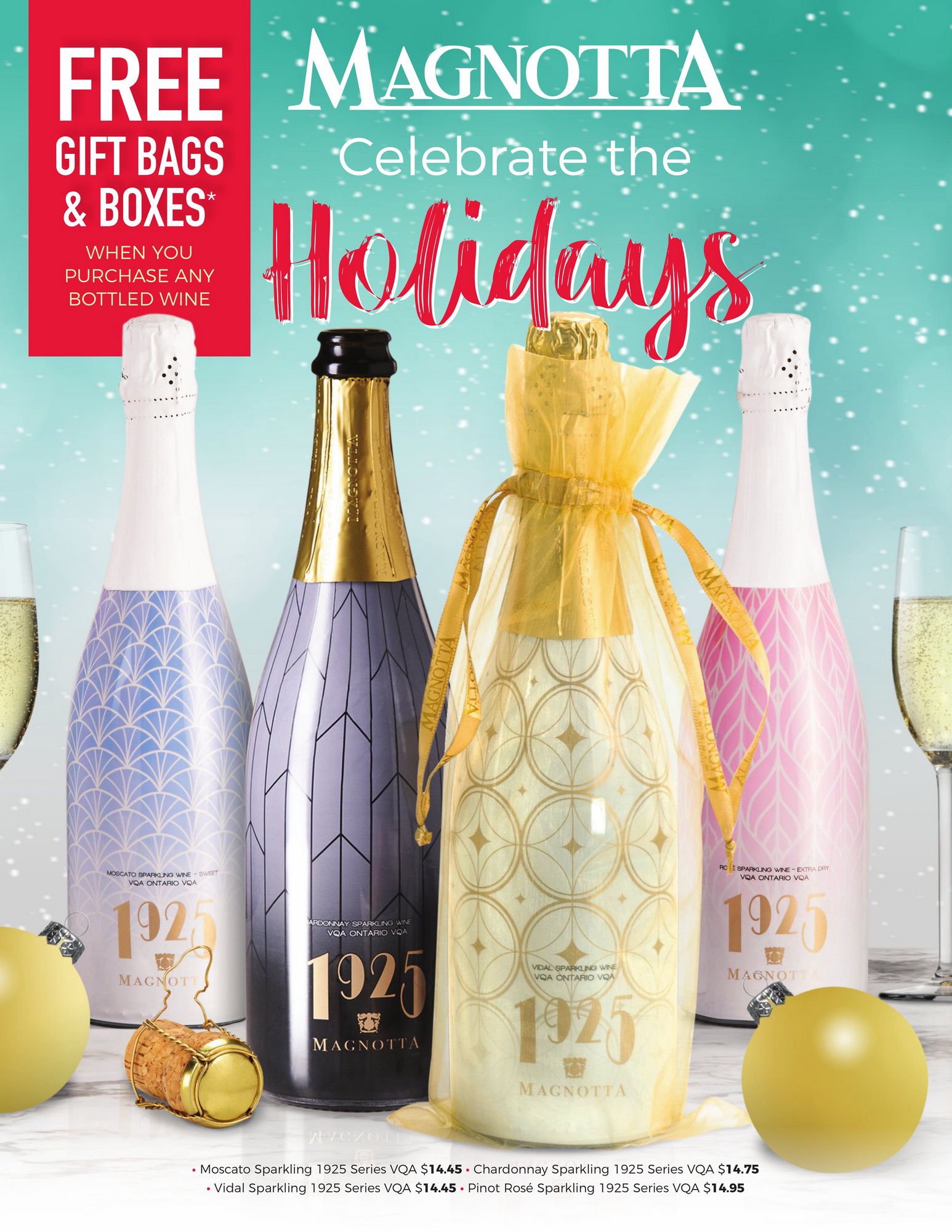 Magnotta Winery Holiday Flyer December 15 - 28 2022