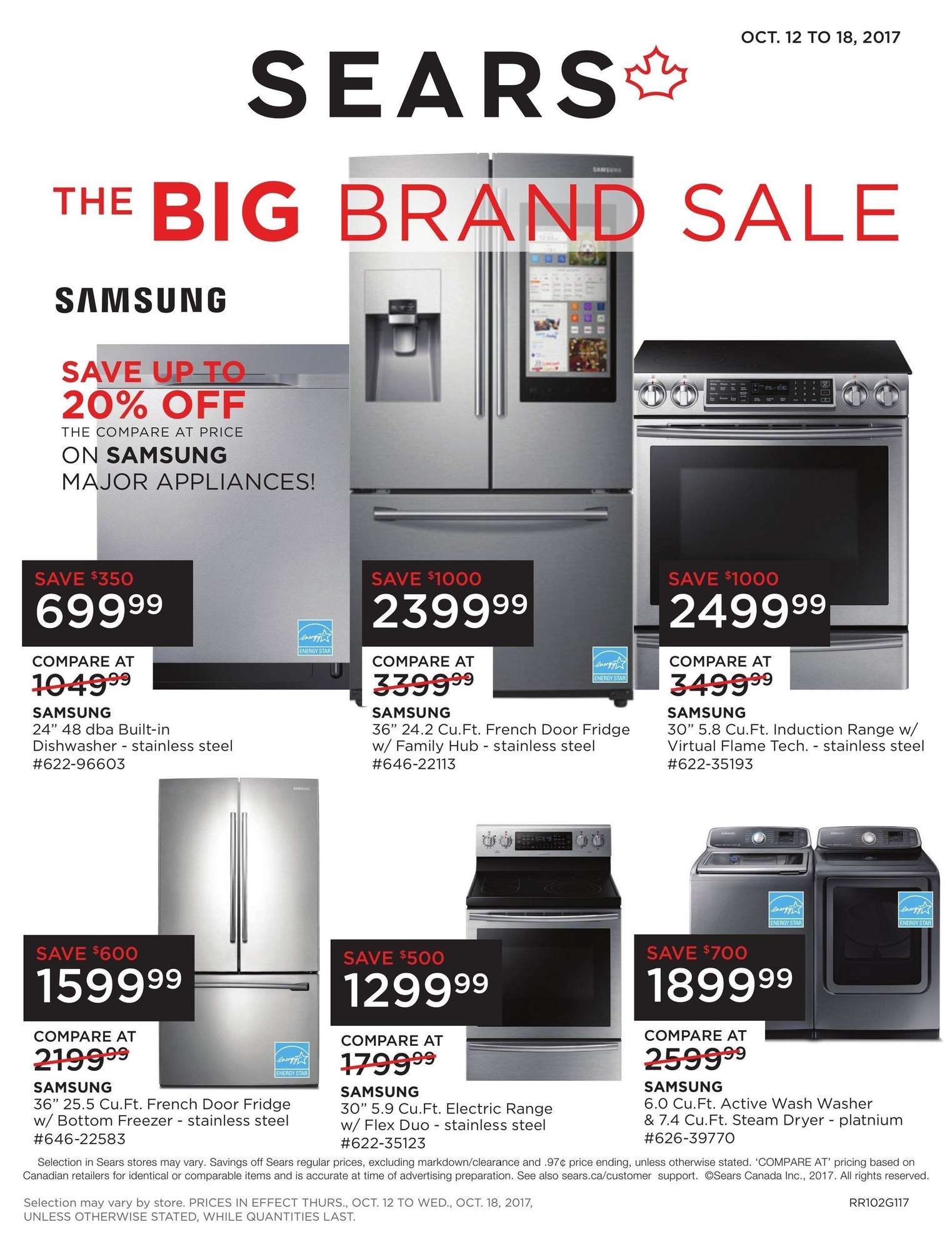 Sears Flyer October 19 - 25 2017