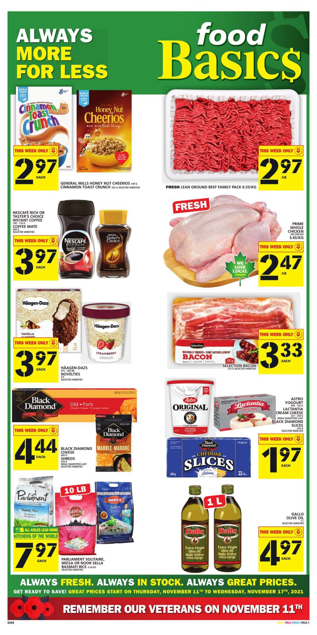 Food Basics Flyer Special Deals 13 Nov 2021 Weekly Sales